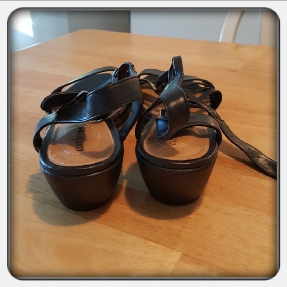 Woman Within | Shoes | Nwob Womans Black Sandals Size M | Poshmark